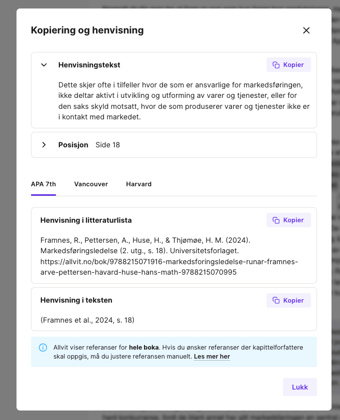 Kildehenvisning fra e-bøker